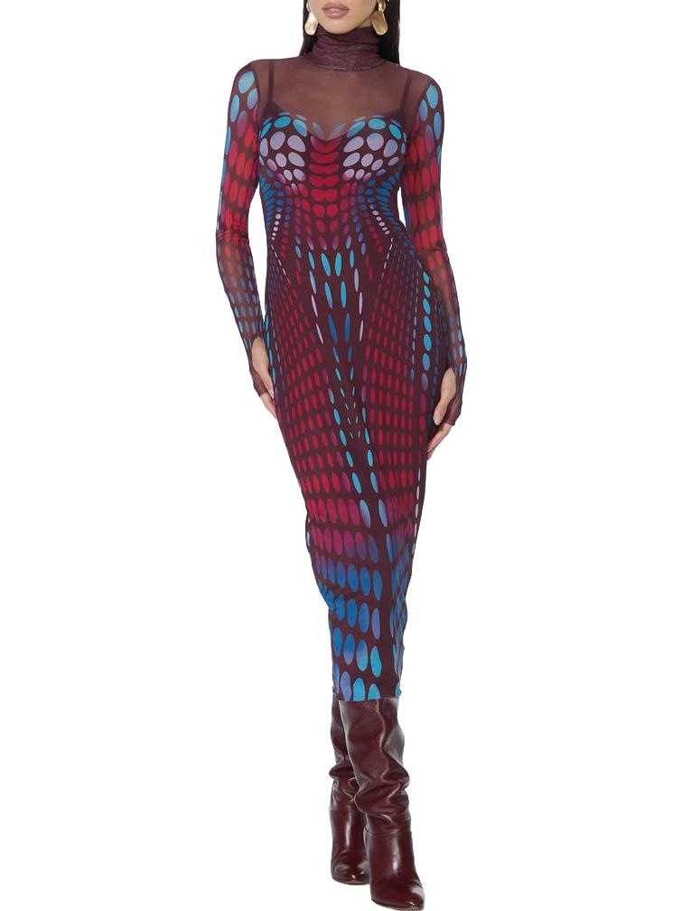 AFRM shailene turtleneck midi dress